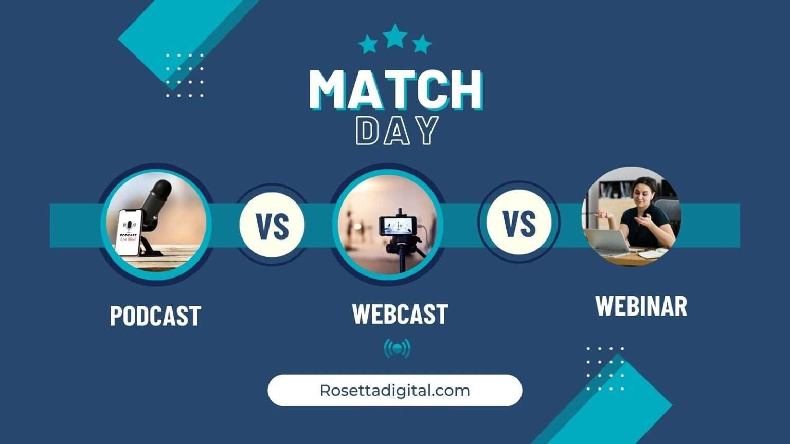 Podcast vs webcast vs webinar: which one is right for you? - Rosetta ...