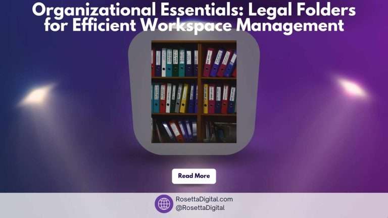 Organizational Essentials: Legal Folders for Efficient Workspace ...